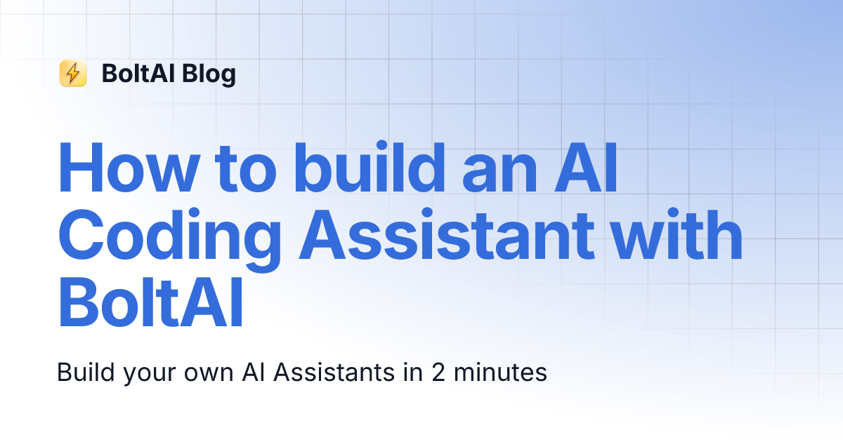 How to build an AI Coding Assistant with BoltAI | BoltAI Blog