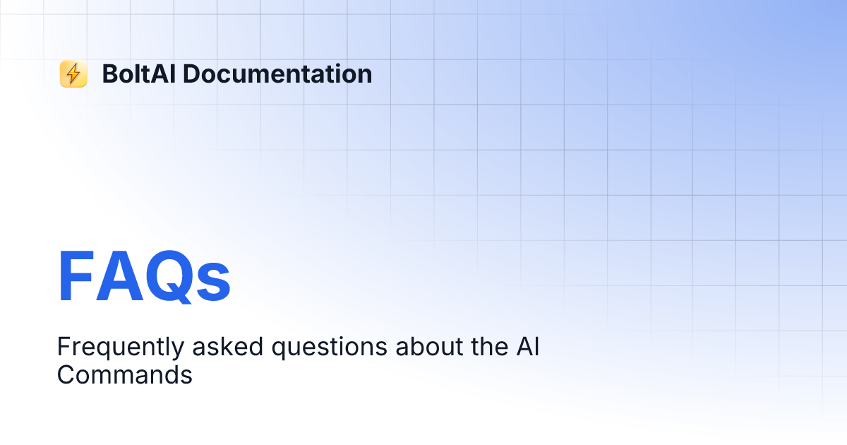 FAQs | BoltAI Documentation